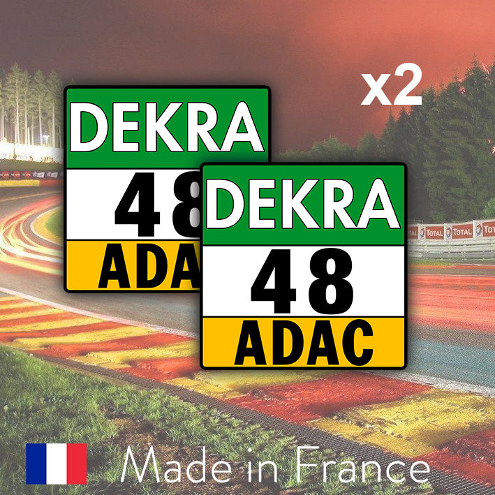 2 x 2017 Custom Number ADAC DEKRA Number Plates – Lovely Stickers
