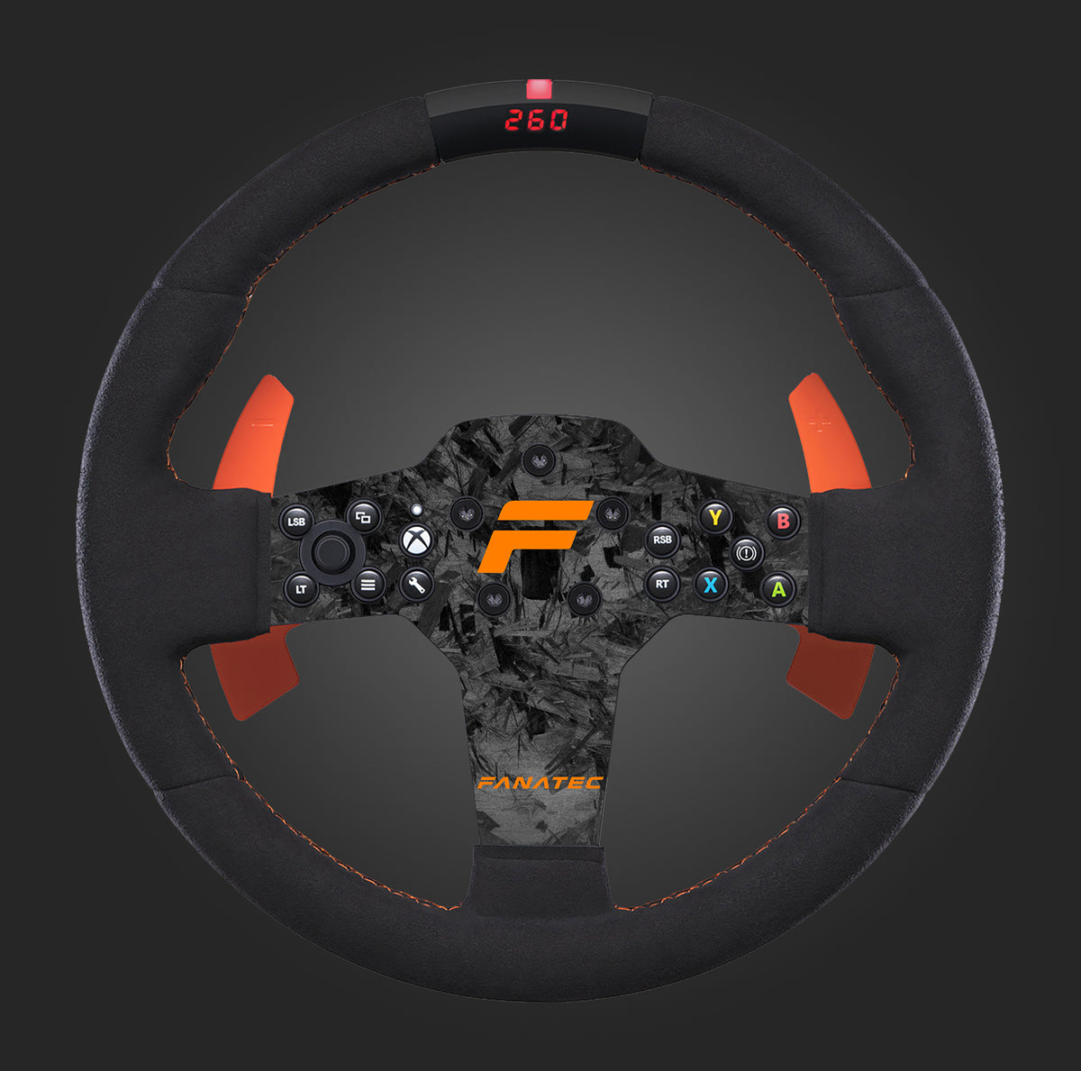 Printed Forged Carbon Fanatec Orange Livery – Lovely Stickers