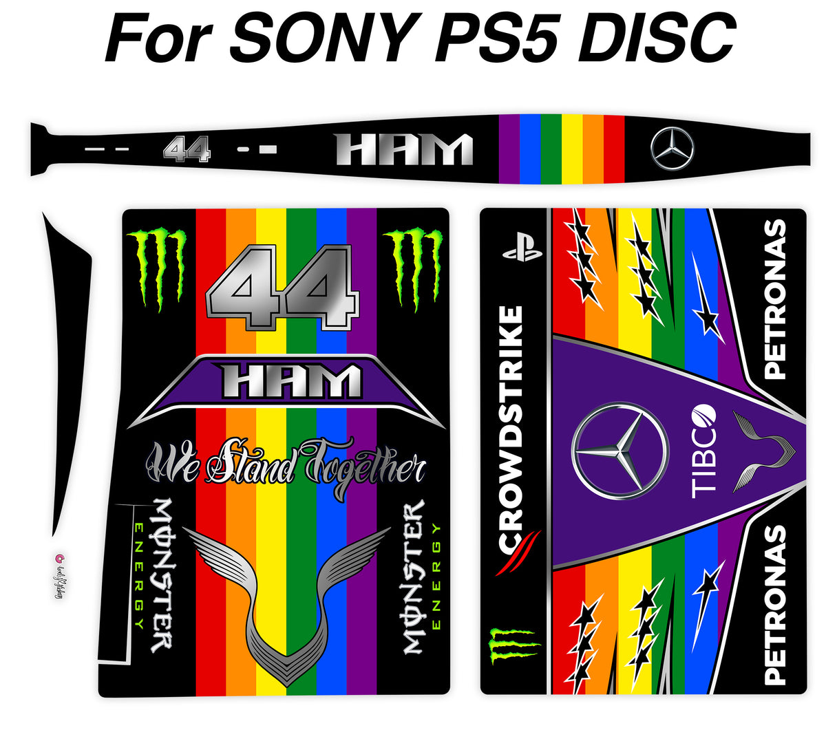 Lewis Hamilton 2021 Abu Dhabi "Pride" Helmet Livery – Lovely Stickers