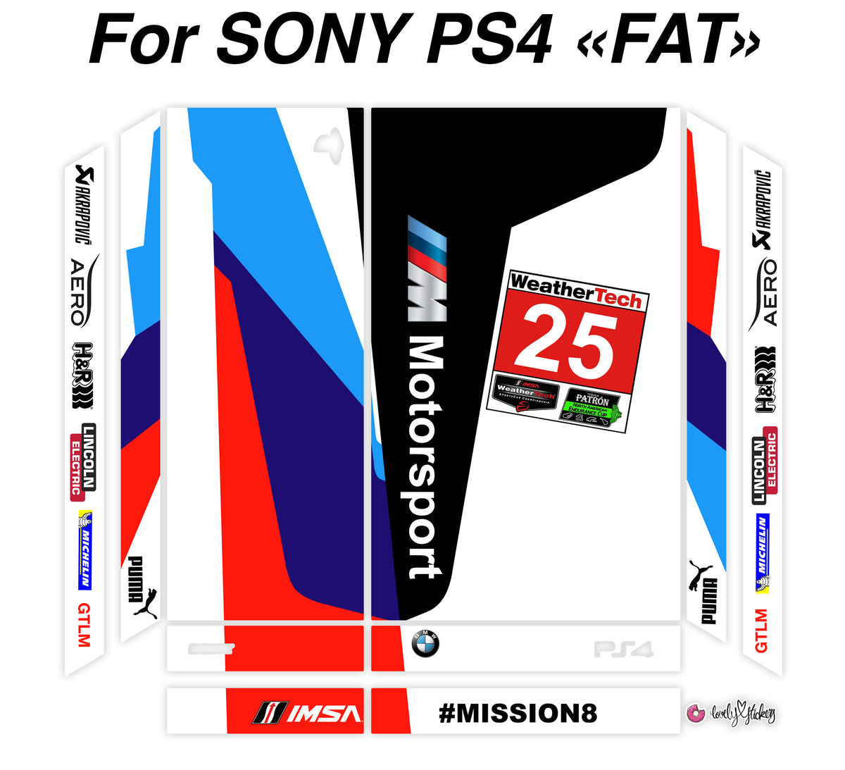 White BMW M8 RLL IMSA Livery – Lovely Stickers