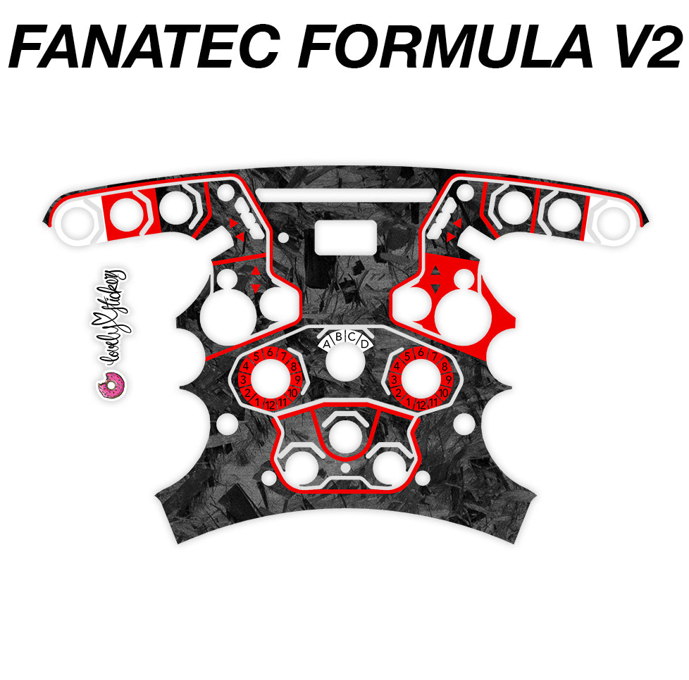 Printed Forged Carbon Red Lines Livery – Lovely Stickers