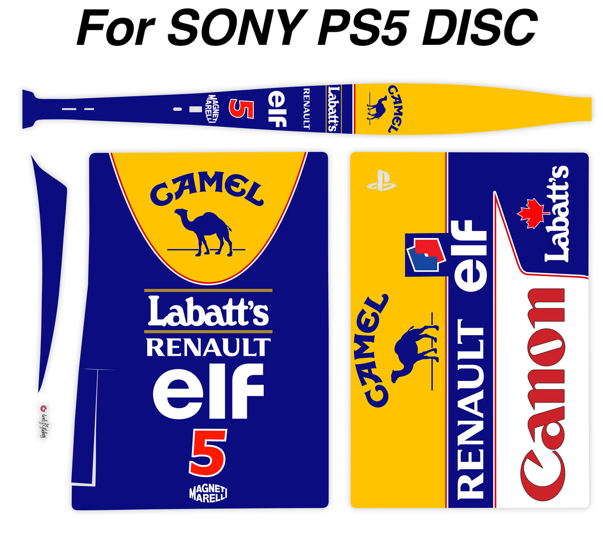 #5 Mansell Williams Camel Classic F1 90s Livery – Lovely Stickers